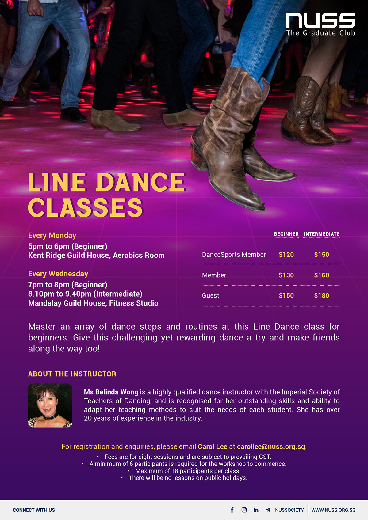 Line Dance Classes - NUSS