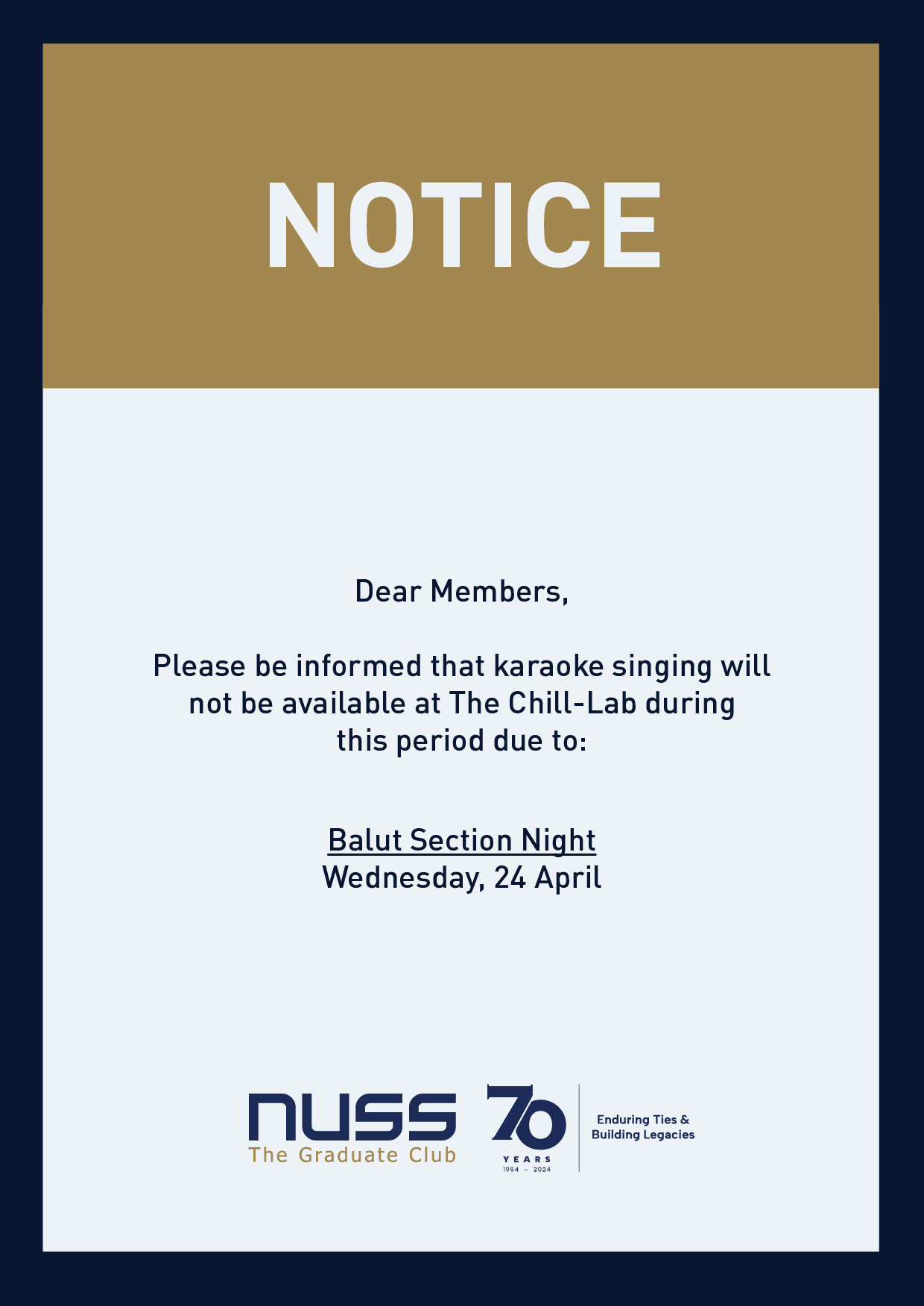 The Chill-Lab Notice - NUSS