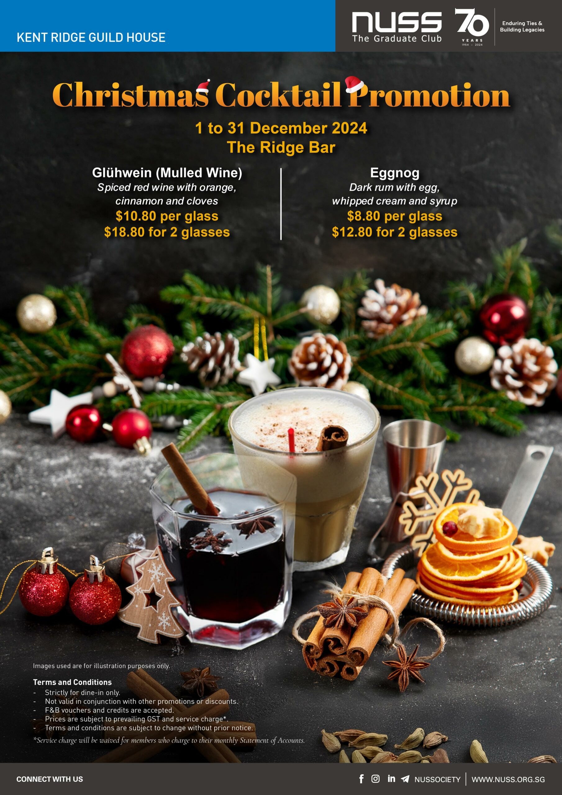 The Ridge Bar: Christmas Cocktail Promotion - NUSS