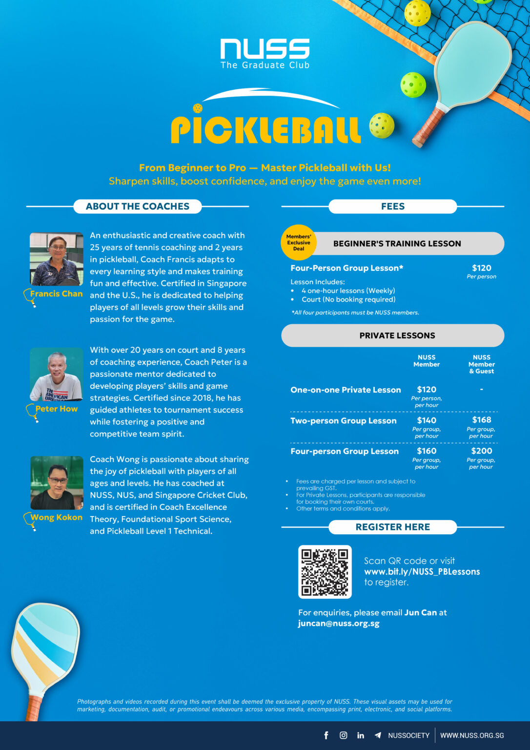 Pickleball Lessons - NUSS